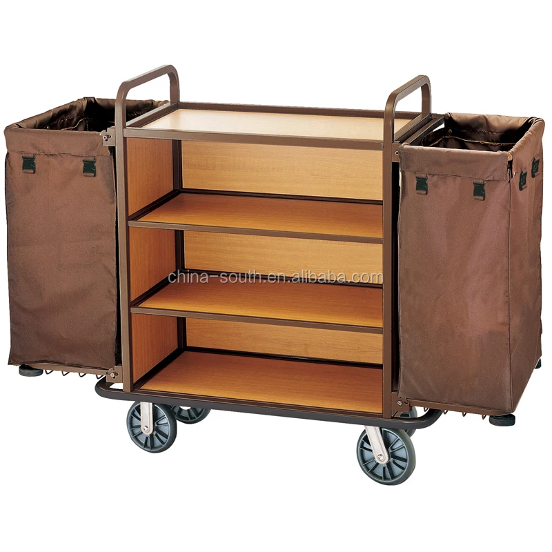 Stainless Steel Housekeeping Carts Service Maid Trolley/laundry Trolley ...