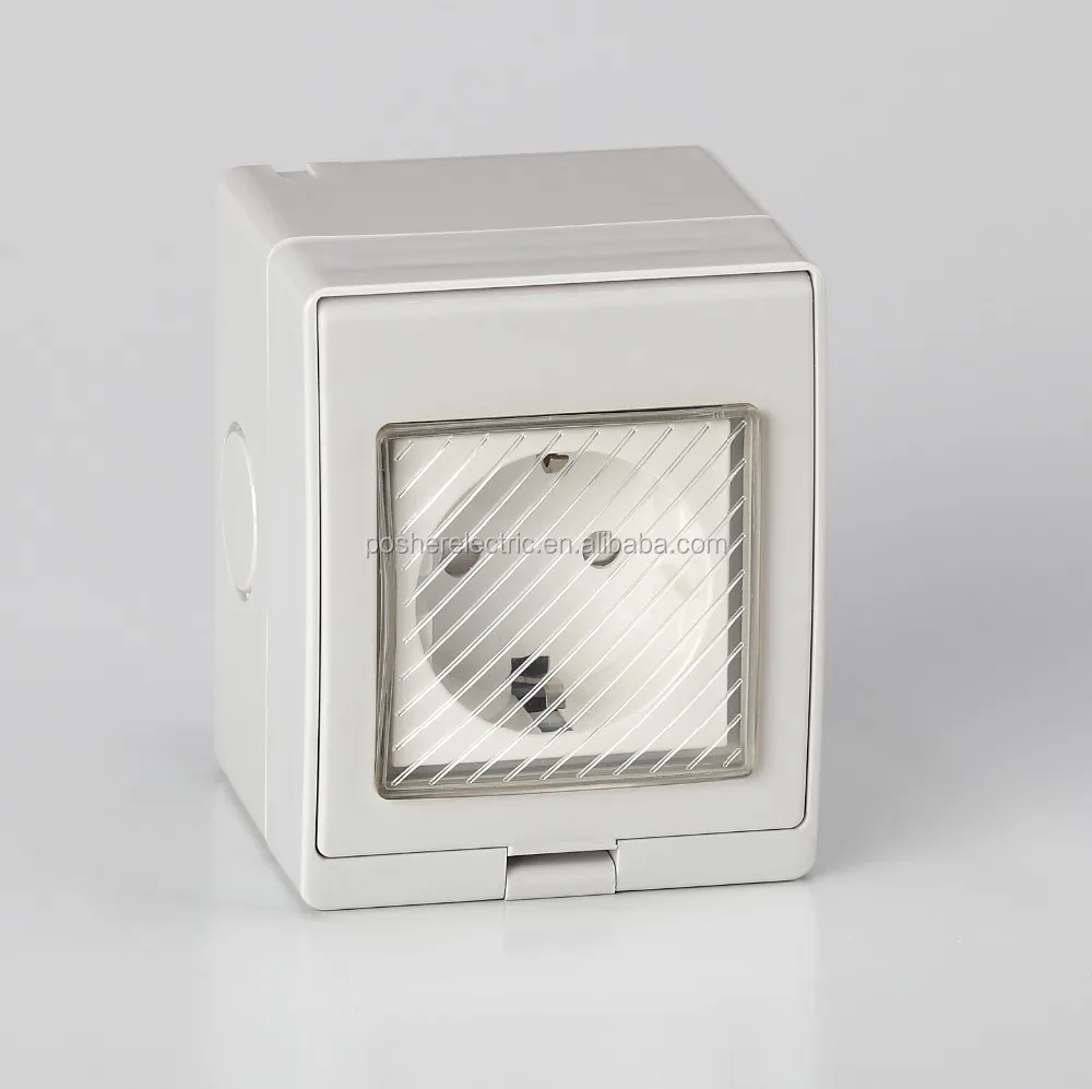Ip55 Waterproof Wall Mounted Germany Style 250vac 16a 1 Gang Switch ...