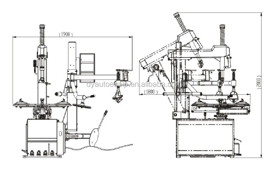 Air Powered Tire Changer/automatic Tyre Changer Machine/used Tire ...