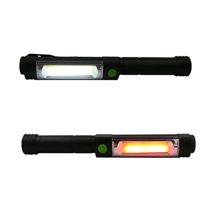 Aluminum 400 Lumen COB LED Jumbo Pen Light Magnetic Pocket Clip COB LED ...