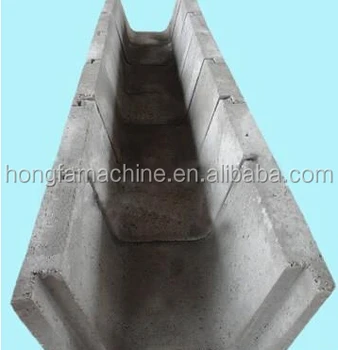 Precast Concrete U Shape Channel Molding Machine,Concrete Water Channel ...