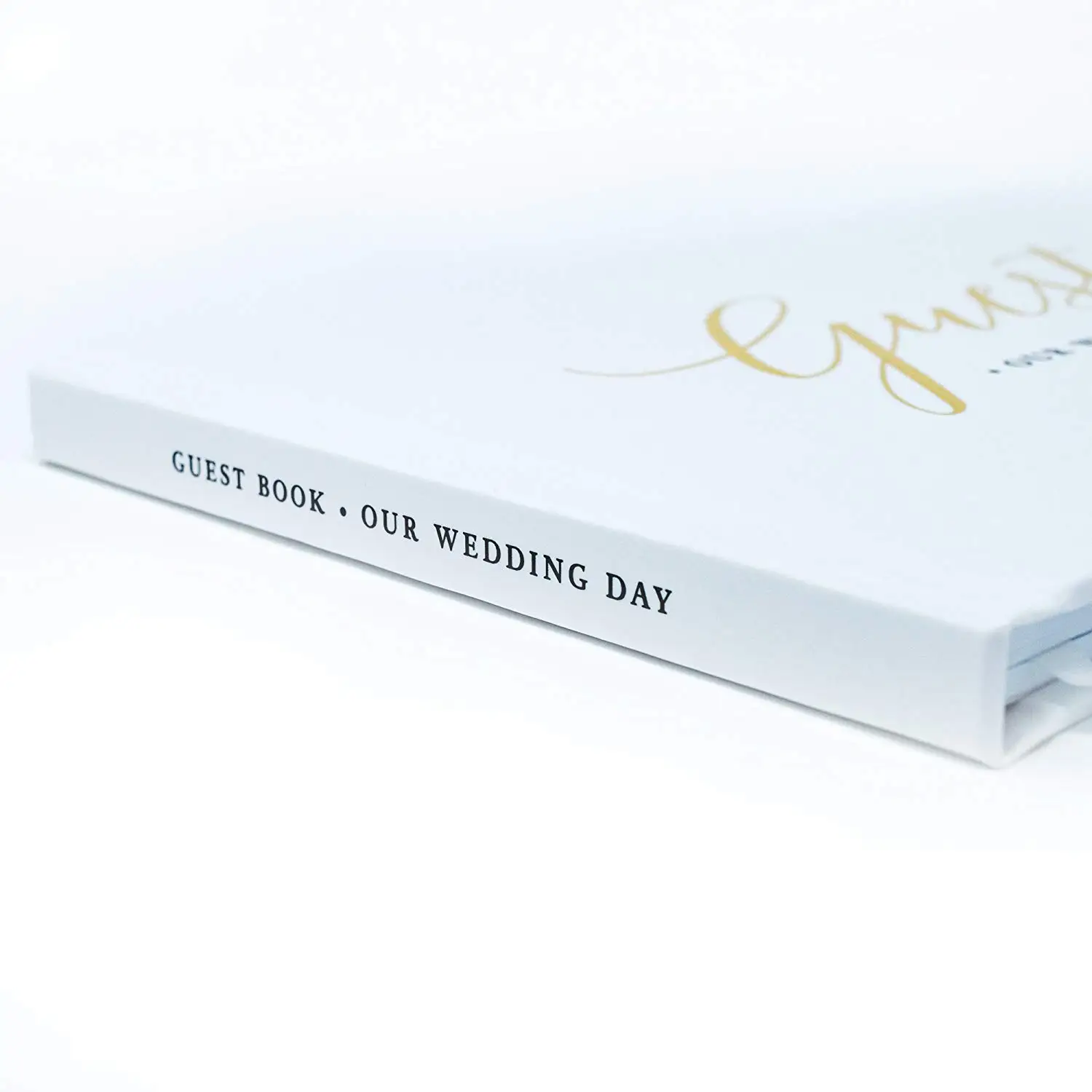 OEM Classic Personalized Gold Wedding Hardcover Guest Book Printing ...