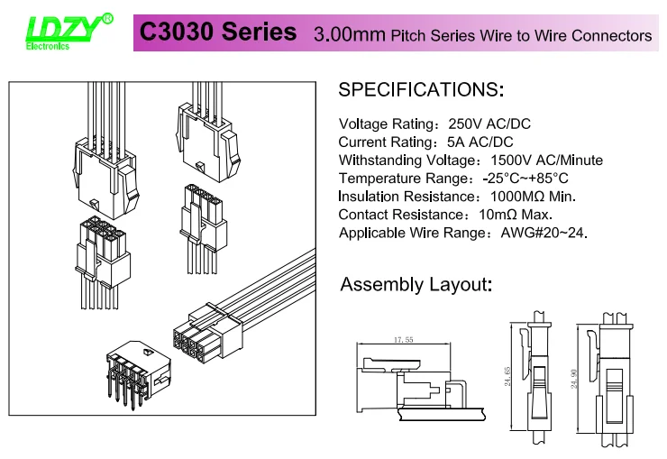Molex Micro Fit 3.0,Molex Microfit 3.0 Connectors - Buy Molex Micro Fit ...
