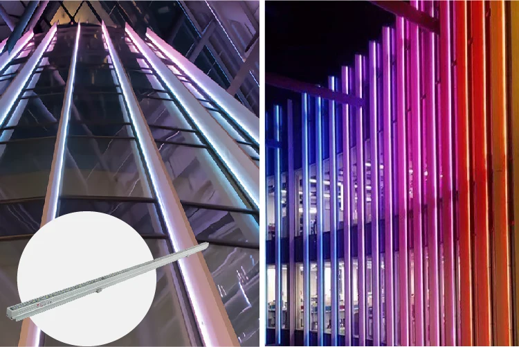 Led Outdoor Thin Linear Light 12w Dmx Control Rgb Linear Facade Screen ...