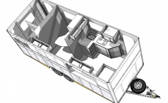Custom Mobile Office Caravan Trailer - Durable & Versatile