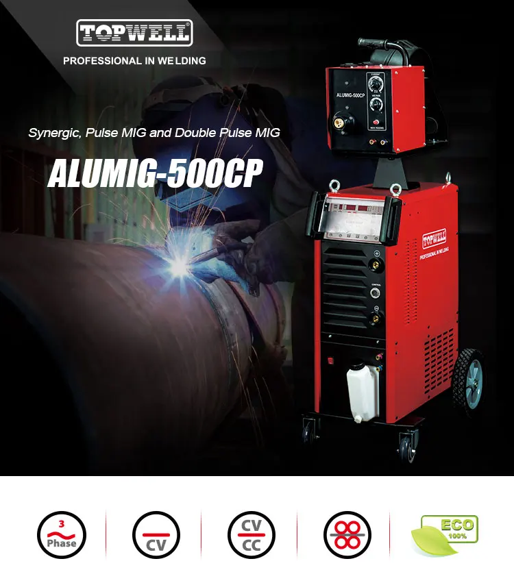 Industrial 500 Amp Aluminum Welding Usage Double Pulse Mig Welding ...