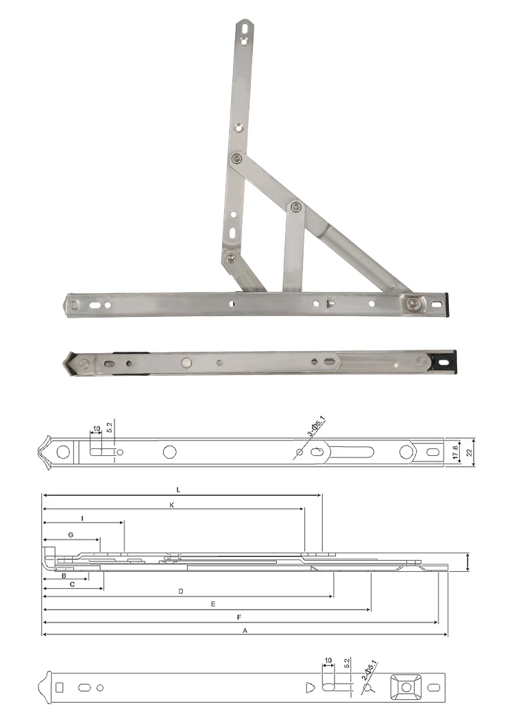 Stainless Steel Hardware Accessories Window Stay Arm - Buy Stay Arm ...
