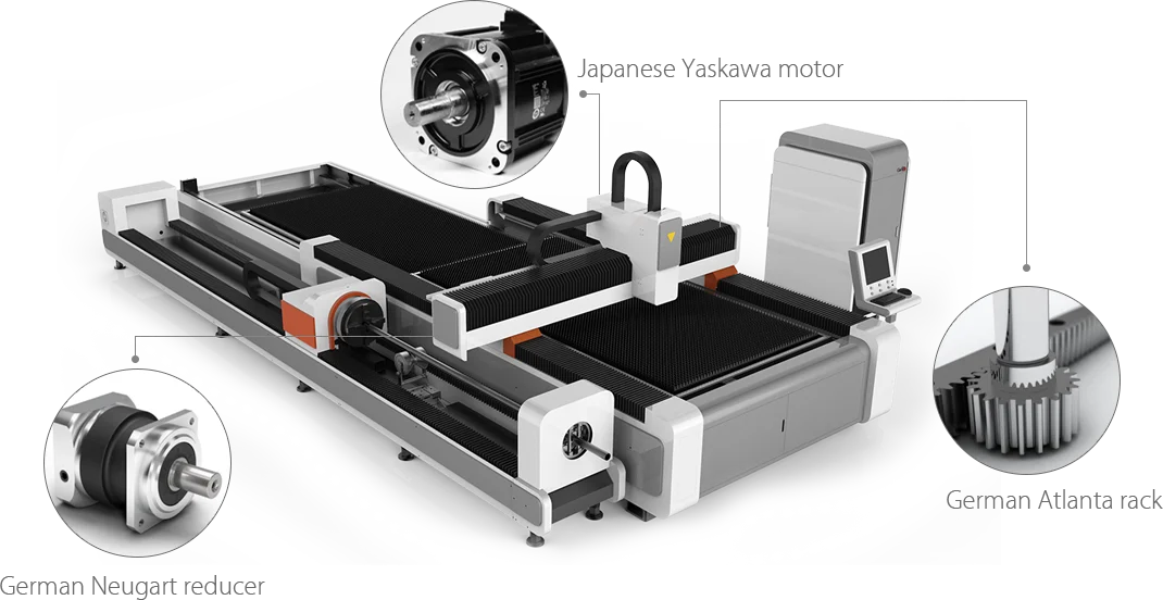 Gweike 1500W Fiber Laser Cutter for Sheet Metal and Tube Cutting ...
