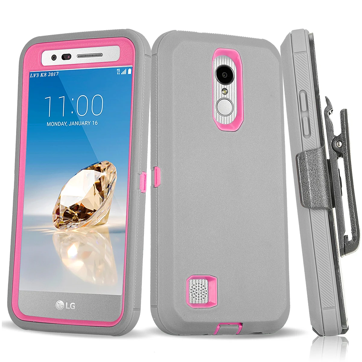 Heavy Duty Shockproof Phone Case For Lg V3,3 In 1 Defender For Lg V3 ...