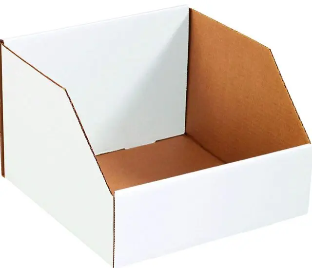 Open Top Bin Box - Buy Cardboard Bin Boxes,Stacking Bin Box,White Bin ...