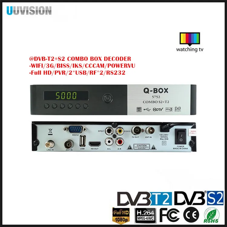 4K Combo TV DVB C S2 T2 - HD 1080p Satellite Receivers
