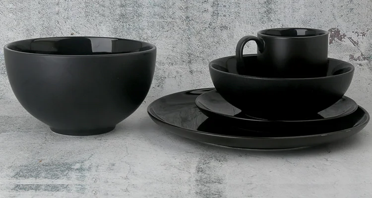 Black Modern Unique Japanese Ceramic Porcelain Stoneware Hotel ...