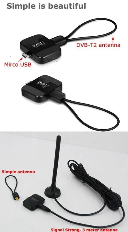 Dvb-t2 Dvb-t Dongle Dvb T2 Micro Usb Tv Digital Tv Receiver For Android ...