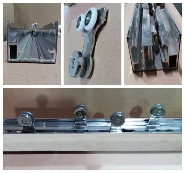 SUS 304 Frame 8mm Toughened Glass Triple Sliding Door