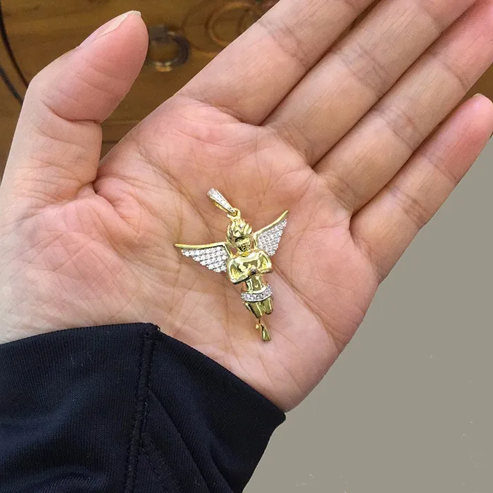 Miss Jewelry 18k Gold Micro Angel Piece Necklace,Silver Angels Models ...