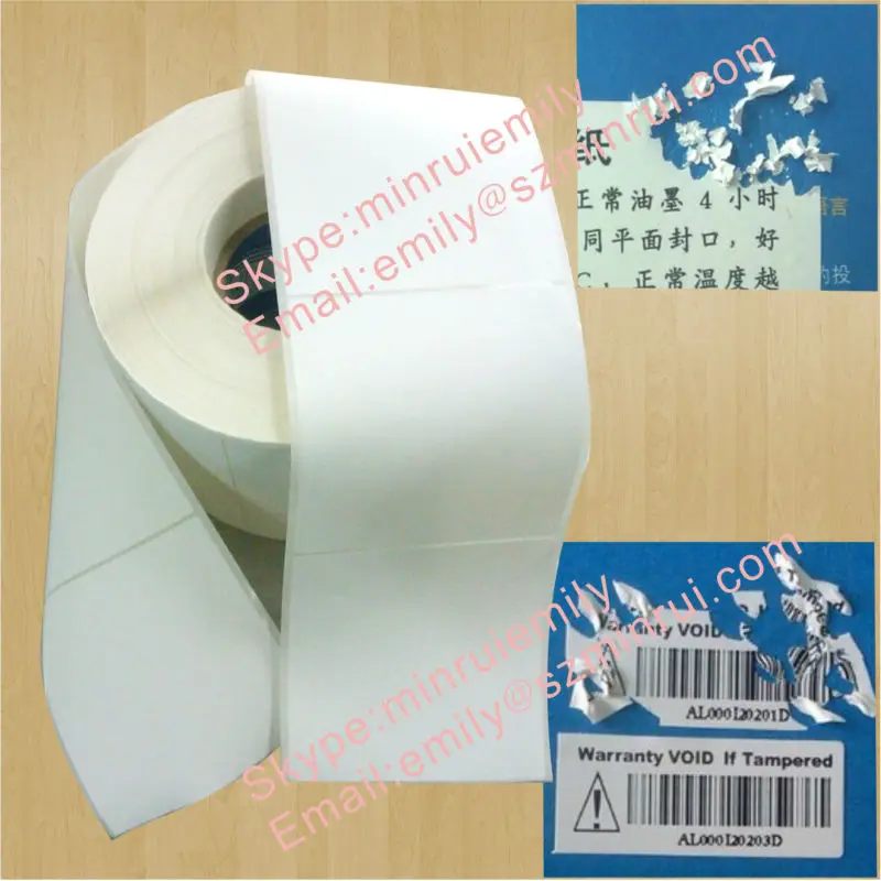 Custom Blank Eggshell Sticker - Destructible & Anti-counterfeit