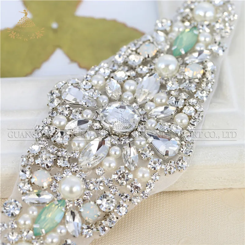 Rhinestone applique belts Bead bridal sash crystal rhinestone fancy ...