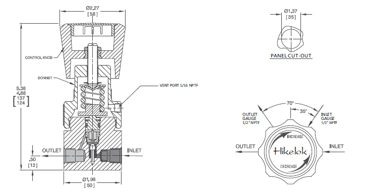 High Pressure Stainless Steel Flow Pressure Reducing Regulator Valve
