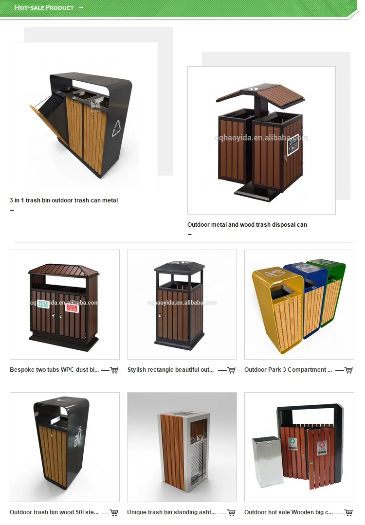 Garden Park Solid Wood Dustbin - Eco-Friendly Outdoor Recycling