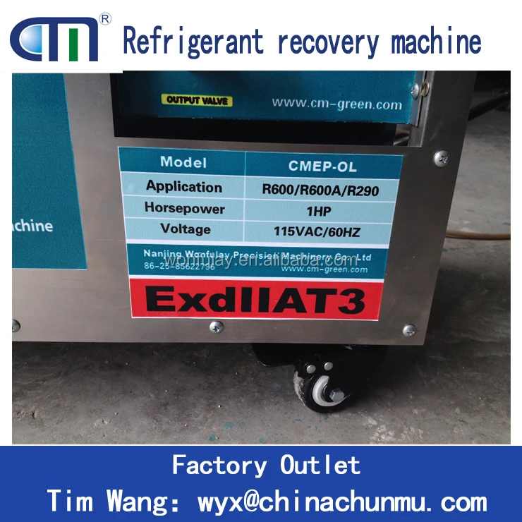 R600a/r290/r1234yf Explosion Proof Refrigerant Recovery/reclaim/vacuum ...