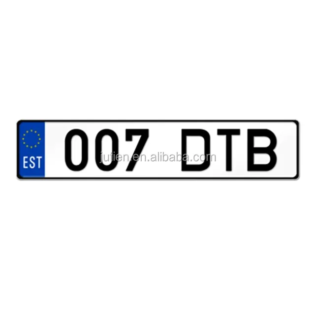 European Style Blank License Plate - Aluminum & Reflective