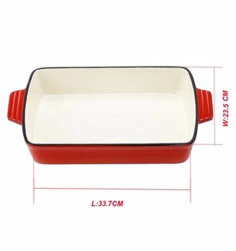 Cast Iron Cookware Deep Baking Dish,Baguette Baking Tray,Pizza Bakeware ...