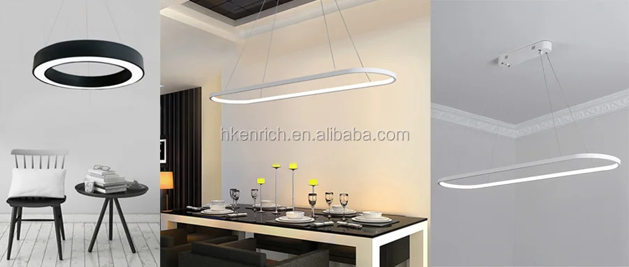Oval Shape LED Circular Linear Light - Modern Style Pendant