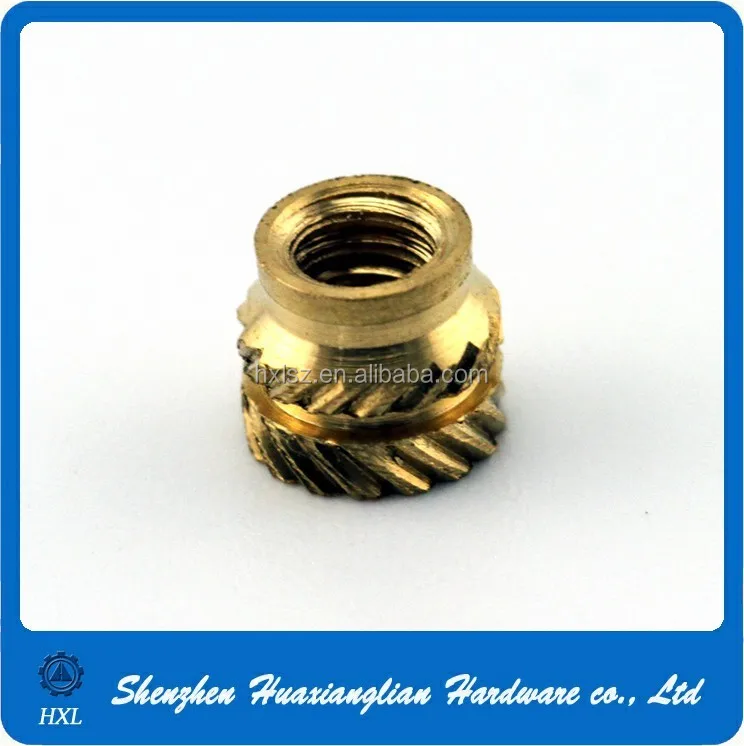 Knurled Threaded Brass Inserts For Plastic Injection Molding - Buy ...