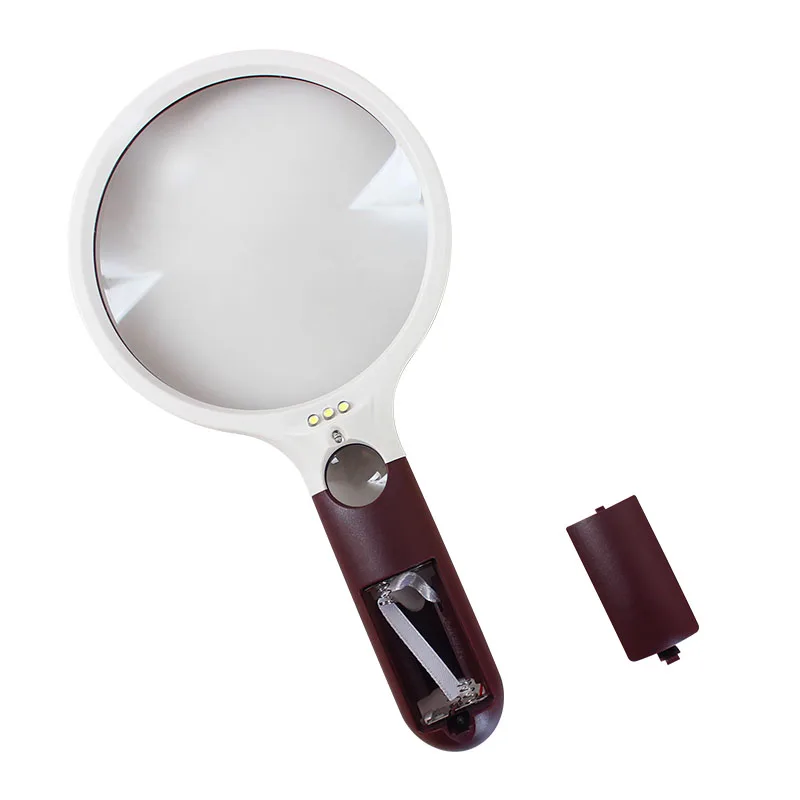 4 Led Handheld Magnifying Glass With Dual Glass - 2x And 30x ...