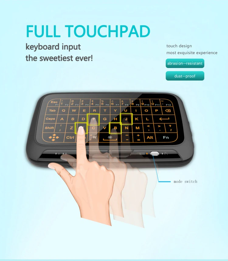 Ergonomic Design Touch Sensitive Computer Laptop Wireless Game Keyboard ...