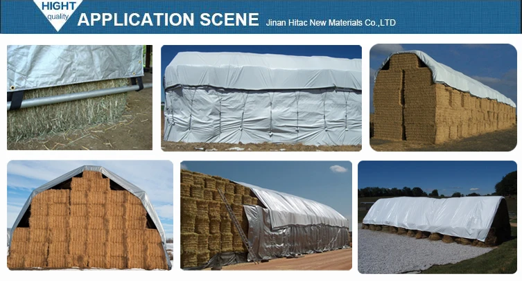 6oz Polyethylene Silver Black hay Bale Tarps| Alibaba.com