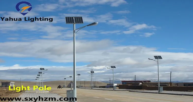 Widely Used 6m Galvanized Steel Street Light Post For Road Lighting ...
