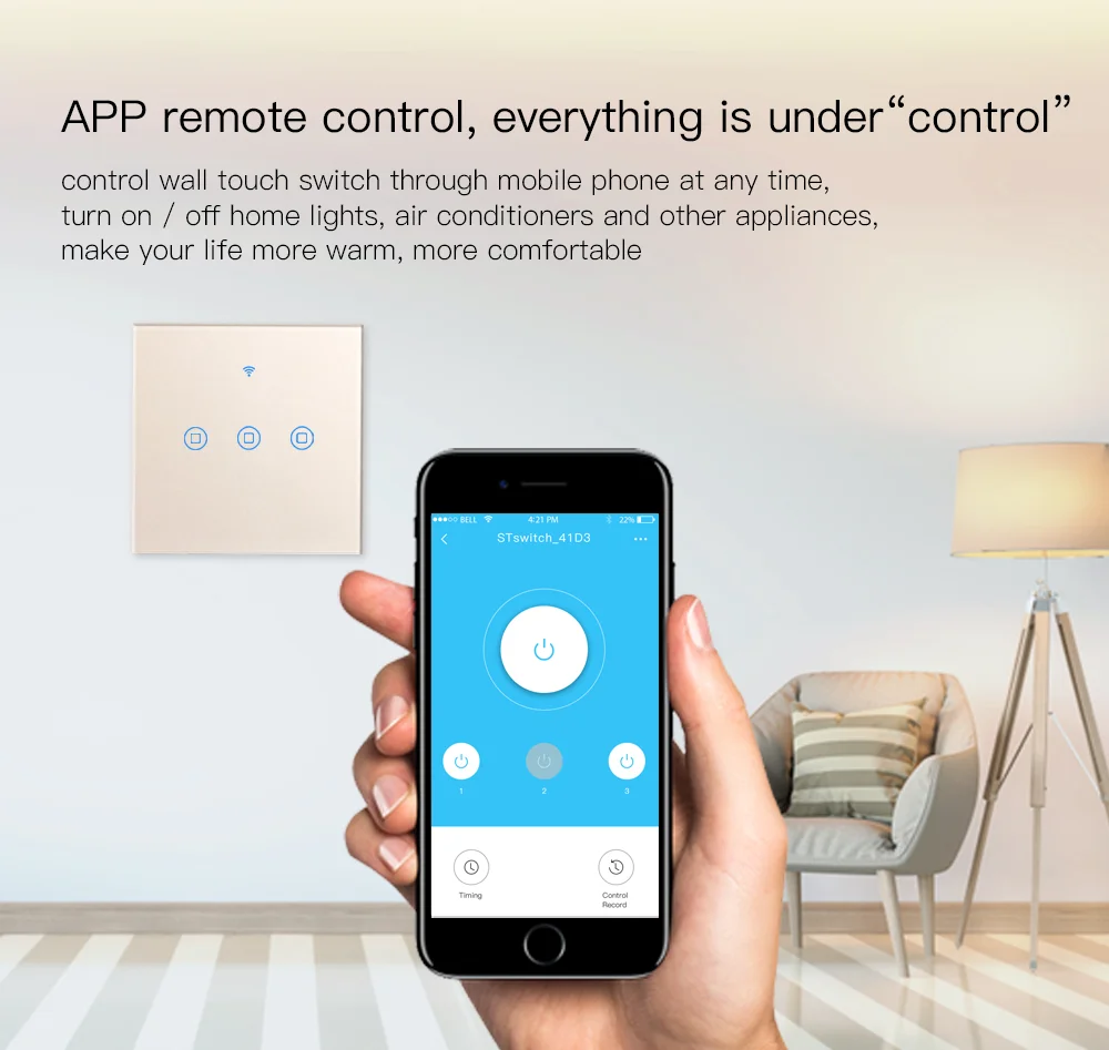 Oem Wifi Led Light Switch Iot Smart Home Wall Panel Touch Switch - Buy ...