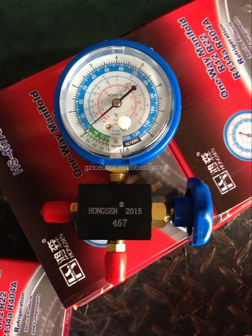 Hongsen一方向R12/R22/R134/R404冷媒シングルマニホールド低圧ゲージHS-467AL| Alibaba.com