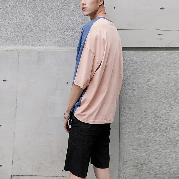 Soft Cotton Blank Crew Neck T-shirt Hip Hop Style Two Color T Shirt ...