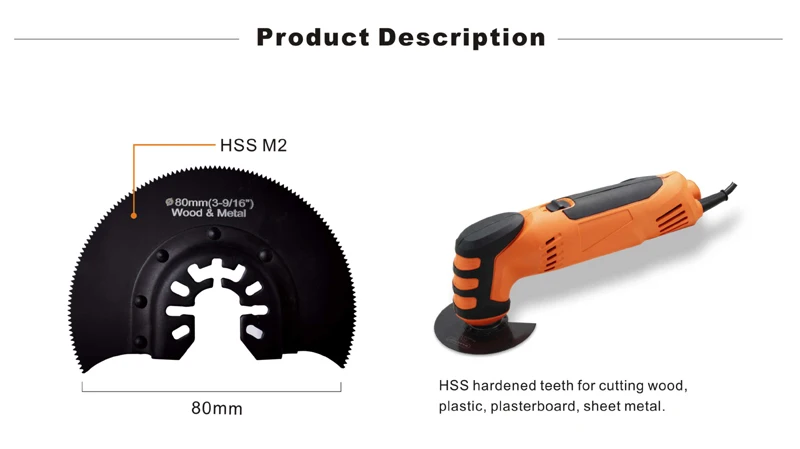 80mm Multi Function Oscillating Tool Saw Blade for Wood & Metal