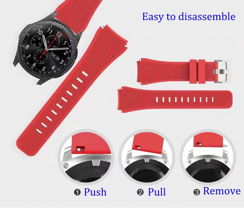 Sport Silicone Stretch Watch Band Silicone Watch Wrist Strap For Smart ...