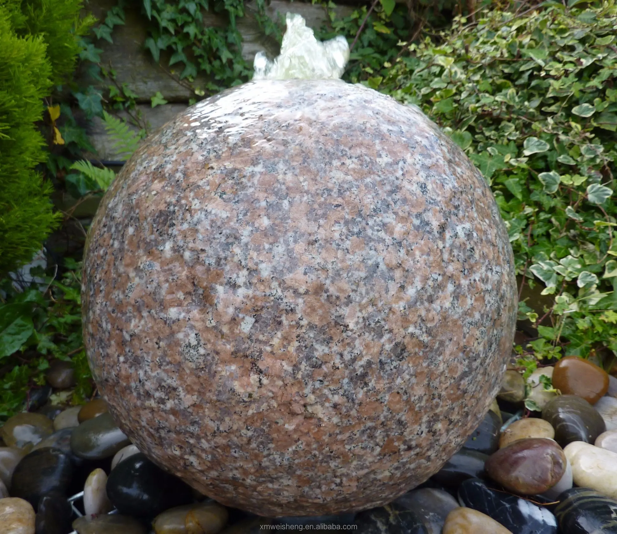 Round Large Granite Sphere Ball Stone For Garden Landscape Water ...