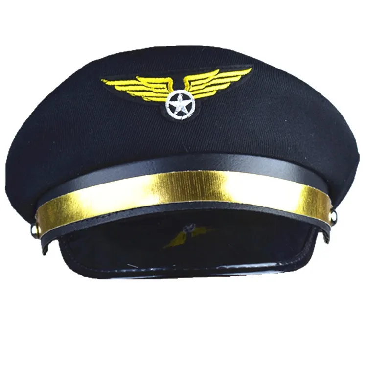 Pilot Cap Captain Hat Uniform Cap Costume Party Hat - Buy Pilot Hat ...