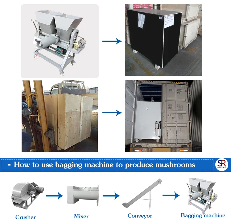 Layered Oyster Mushroom Compost Bagging Machine Mushroom Bag Filling ...