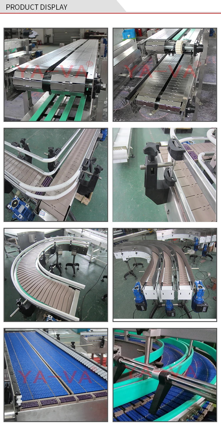 Plastic Slat Chain Flexible Guide Rail Aluminum Profile Conveyor For ...