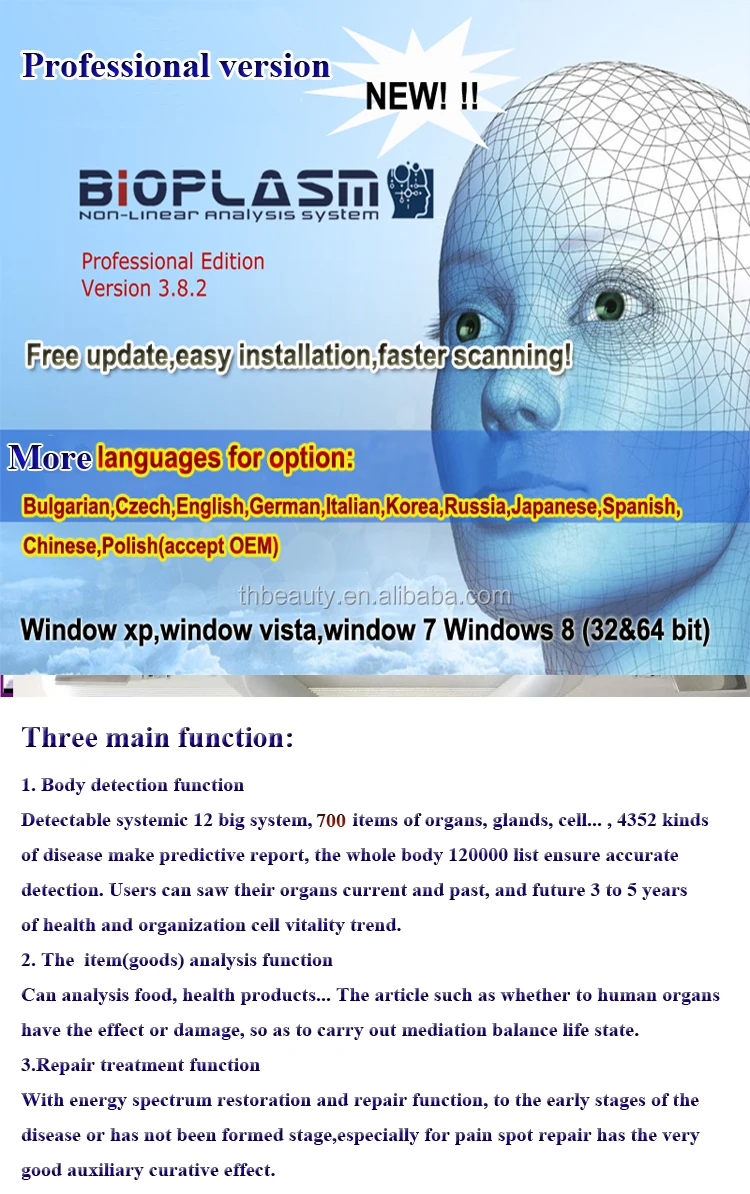 Vector biorresonancia analizador salud bioplasma NLS analizador ...