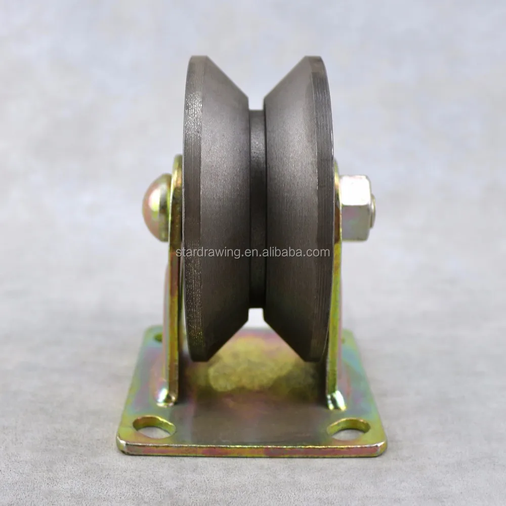 Ss 100 Mm Cast Iron V Groove Caster Wheel Heavy Duty 4 Inch Track Wheel ...