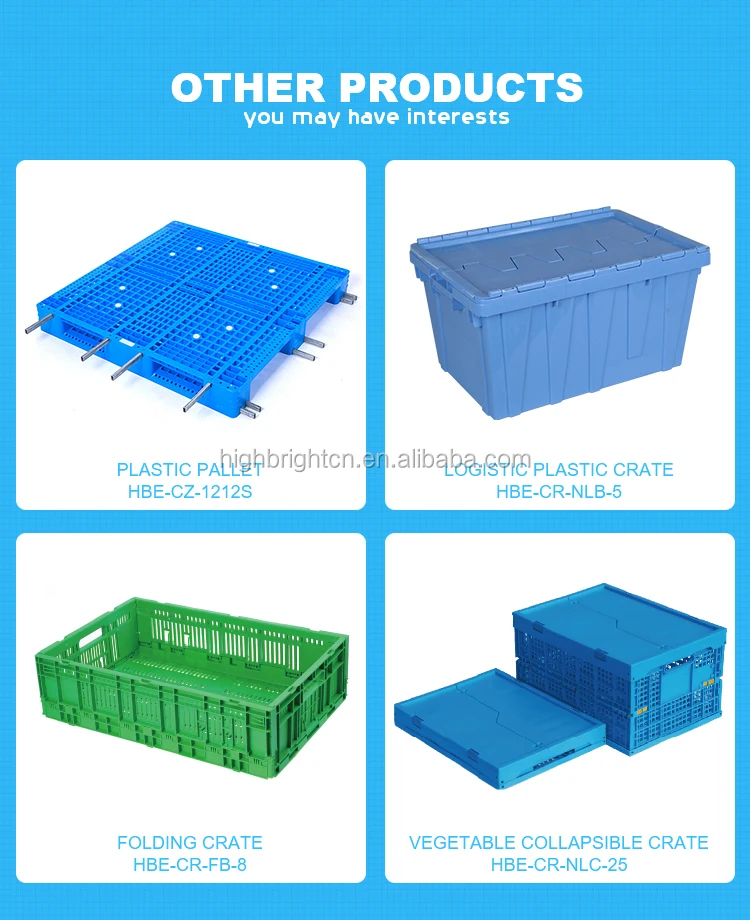 Large Bulk Collapsible Pallet Container - Folding Plastic Box
