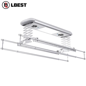 Smart Electric Rotating Clothes Rack Ceiling Mounted String Chain ...