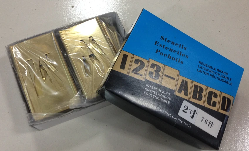 Impa 613133-613160 13-100mm Stencil Letter And Figure Set For Painting ...