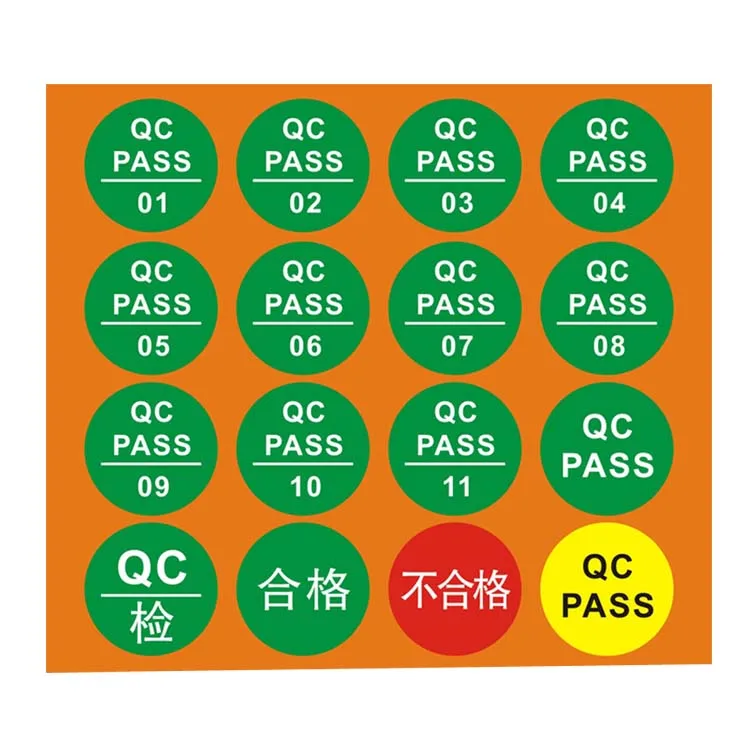Qc Pass Self Adhesive Paper Stickers Label - Buy Qc Pass Label,Stickers ...