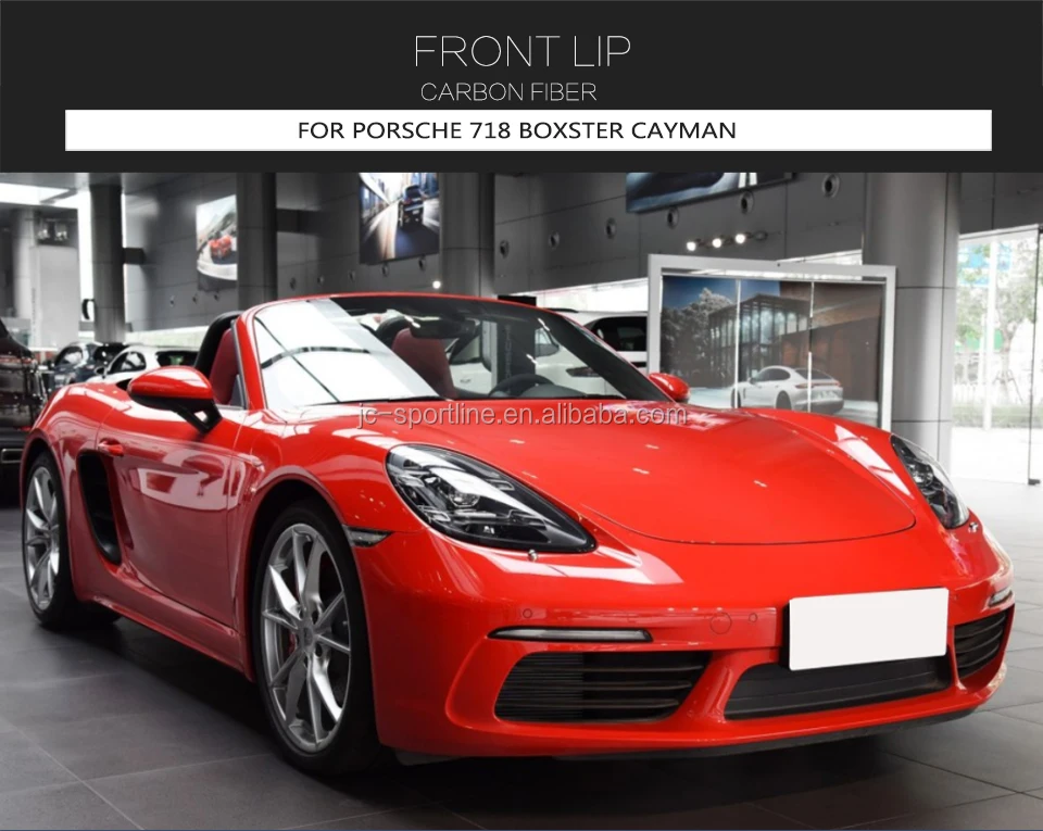 Porsche 718 Boxster Cayman Carbon Fiber Front Bumper Lip