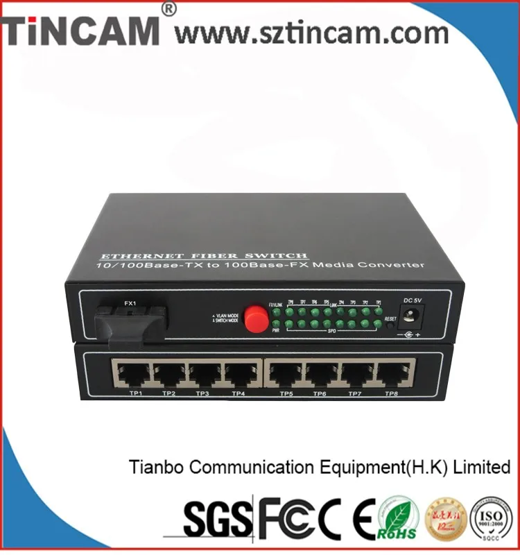 8 Ports 100 Mt Lwl-medienkonverter,Rj45 Lwl-schalter Transceiver - Buy ...
