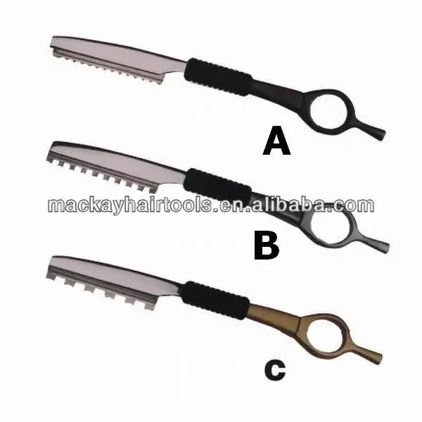 Barber Plastic Handle Removable Straight Razor Blade
